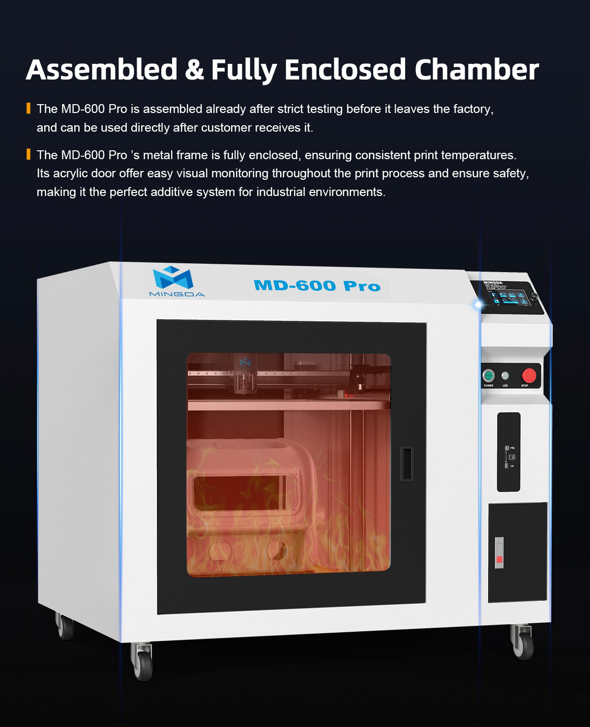 MINGDA MD-600 PRO Industrial FDM 3D Printer | 3D Gadgets Malaysia